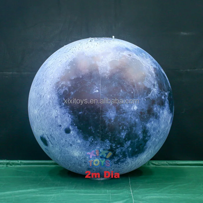 2m Dia Airtight PVC Inflatable RGB LED Moon Inflatable Sun,Earth,Moon ...