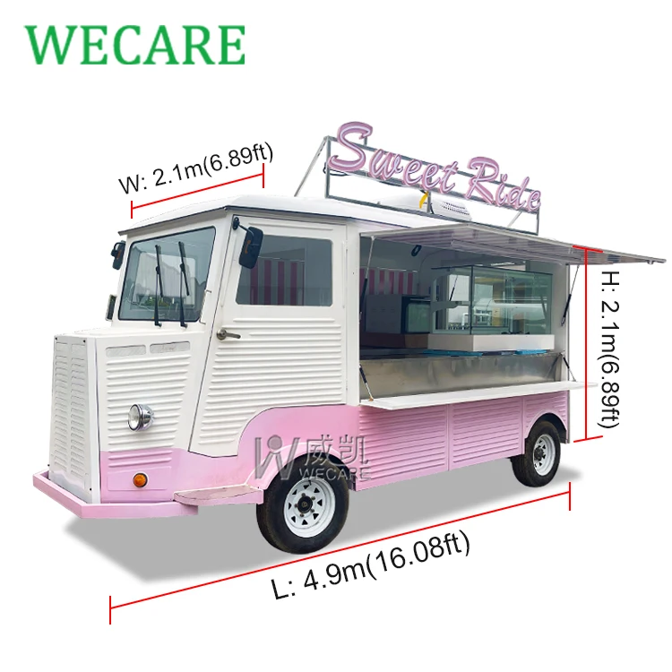 WECARE Custom Drivable 4 Wheel Food Vending Truck Mobile Juice Coffee ...