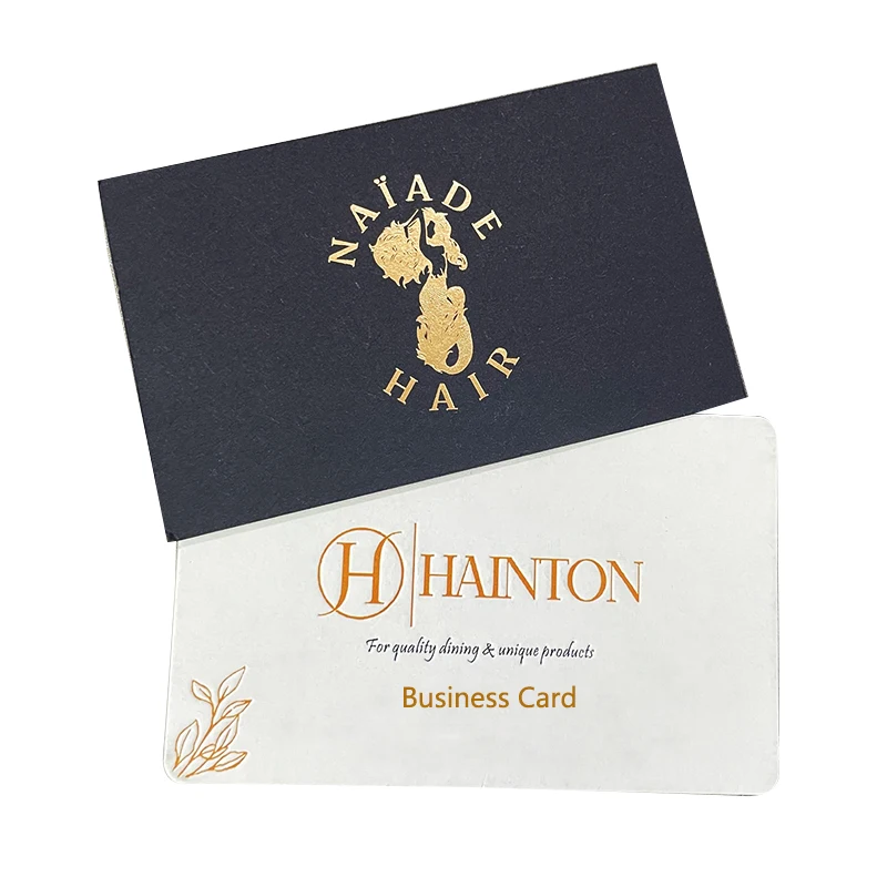 Elegant Gold Foil Embossed Letterpress Printing Paper Business Cards ...