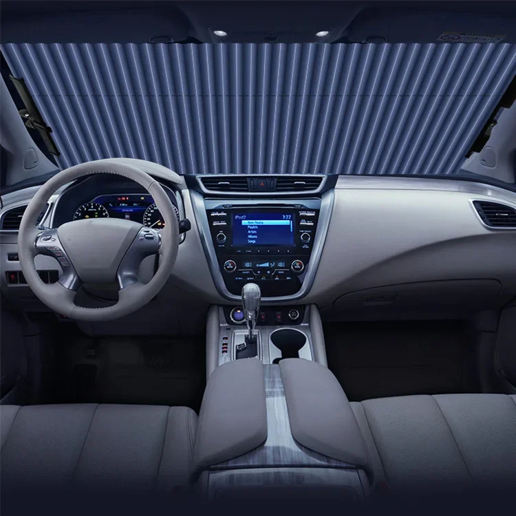 Universal Car Retractable Windshield Visor Car Sun Shades Cover Shutter ...