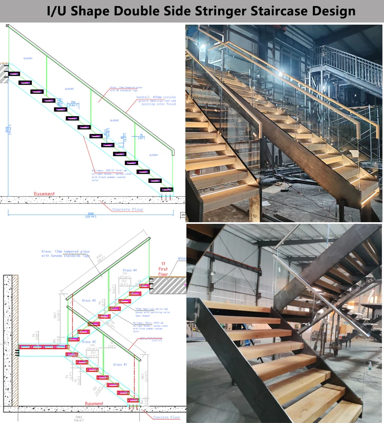 Frameless Glass Railing Minimal Visual Floating Stair| Alibaba.com