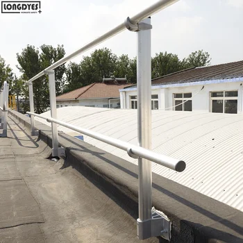 Iso Standard Aluminum Parapet Guardrail Mounted Railing Permanent ...