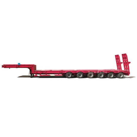 High Quality 3 Axles Lowboy Trailers 60ton Low Bed Trailer 45ft Lowbed ...