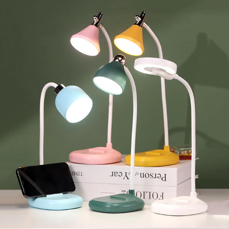 Metal Base Cantilever Support Table Lamp Clamp Battery Operated Led ...