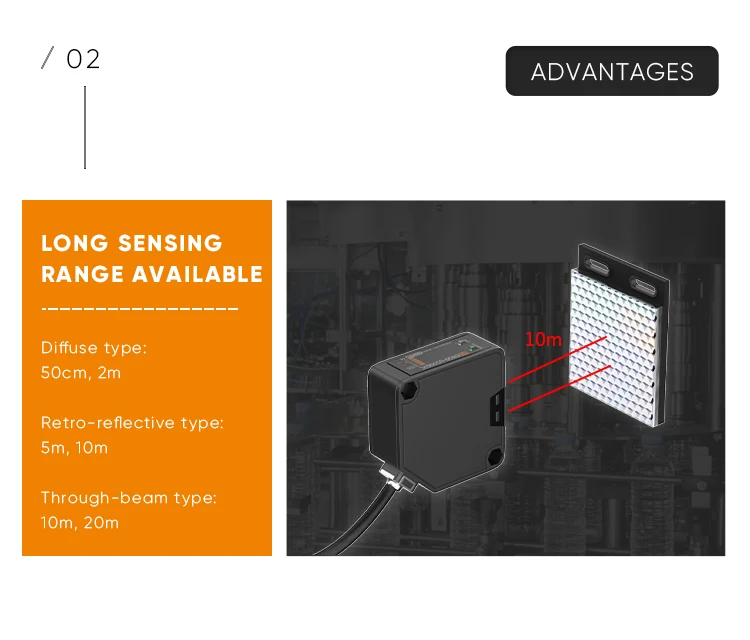 QWIFM Anti-Light Interference Visible Light Photoelectric Sensors