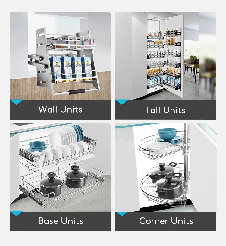 Topcent 360 Degree Kitchen Corner Cabinet Revolving Basket Magic Corner ...