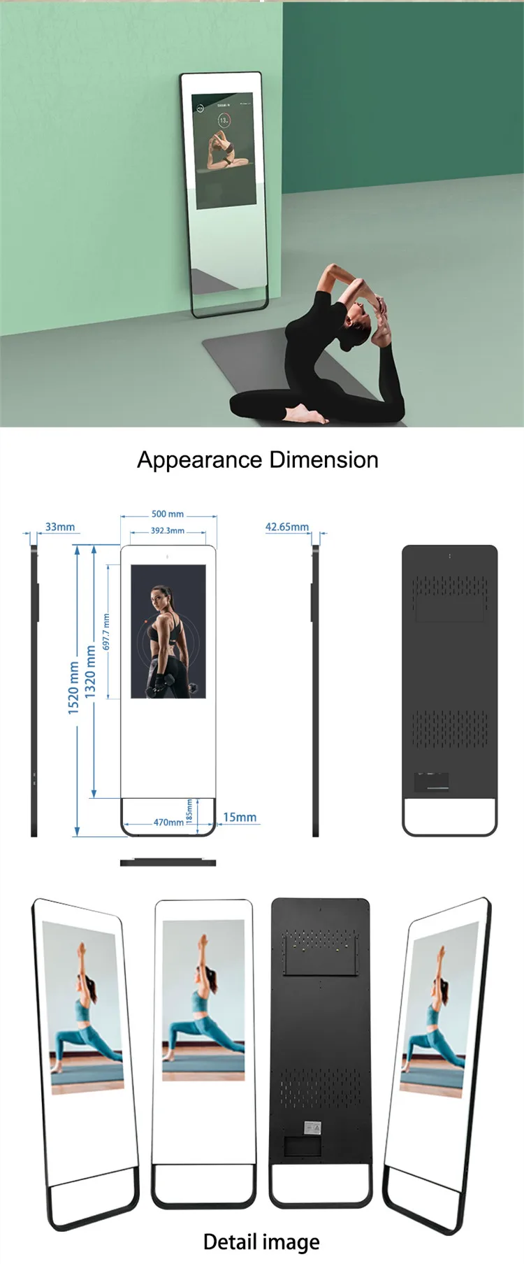 New Magic Exercise Mirror Gym Interactive Health Full Body Sport Gym ...