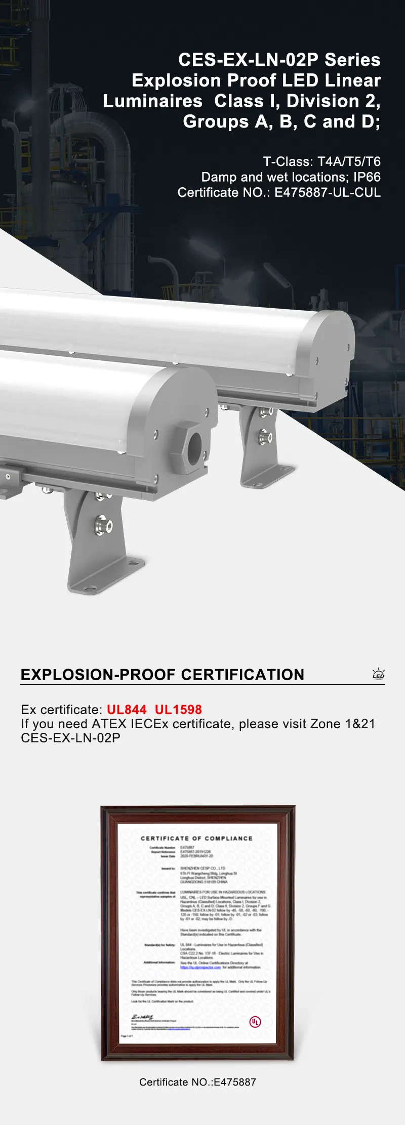 Atex Iecex Approved Led Explosion-proof Lights Explosion Proof Lamps 30w~75w Maintained Type ...
