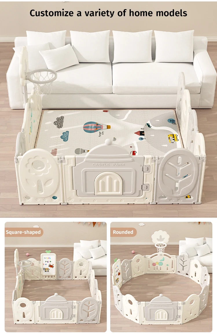 MIGO Bear Playpens Indoor with Slide and Swing - Safe Fun