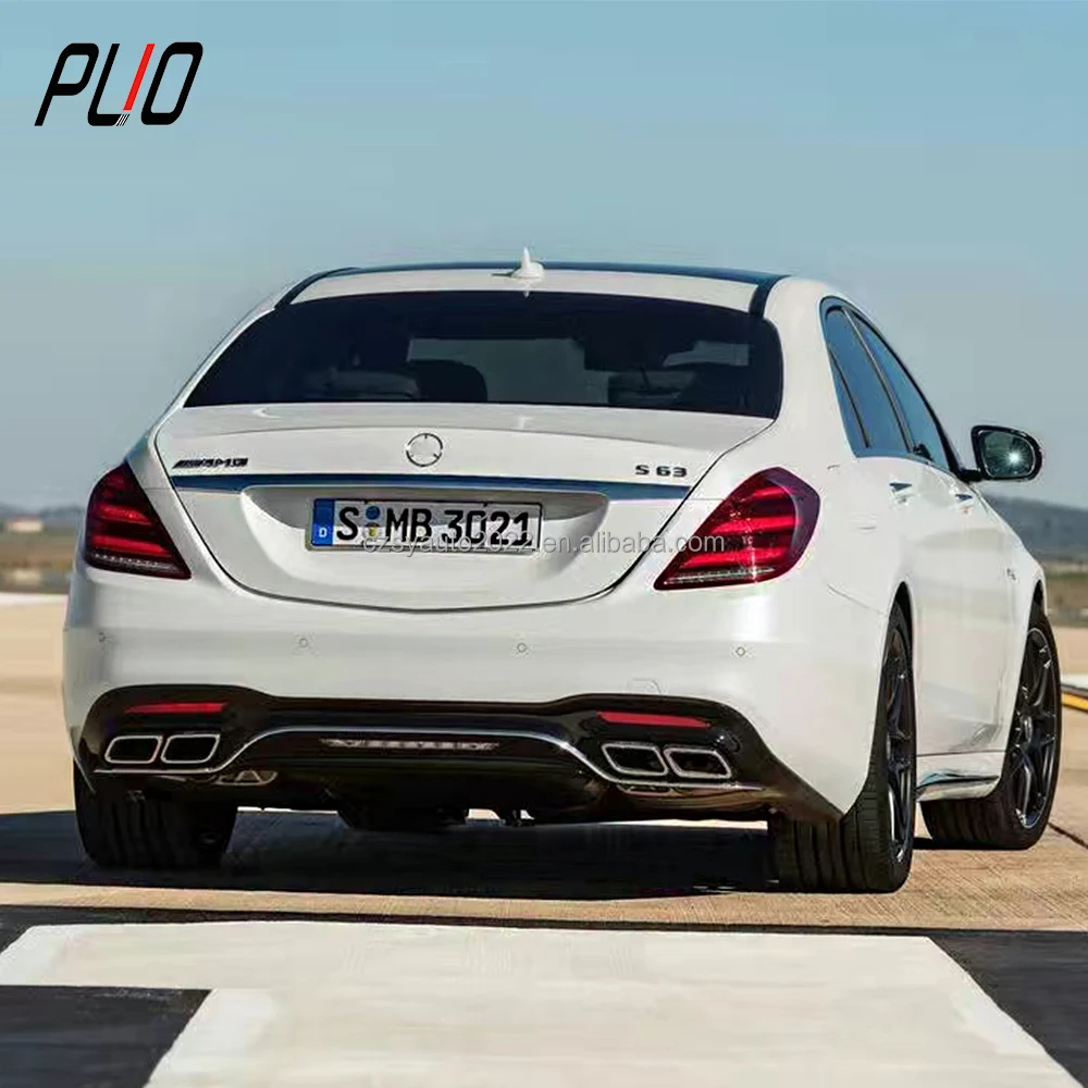 Body Kit Include Front Bumper Assembly Rear Lip Exhaust For Mercedes ...