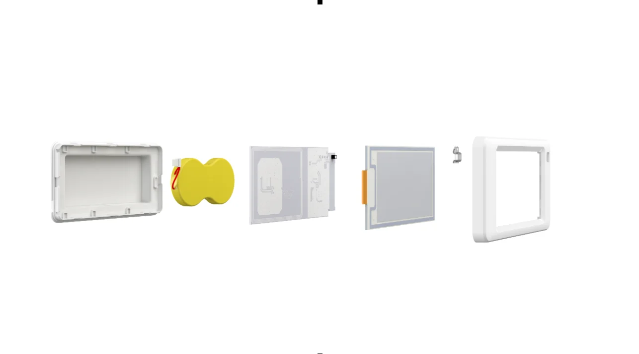 Minew Esl Digital E-Paper Display Label Tags in Stand Clip Rail