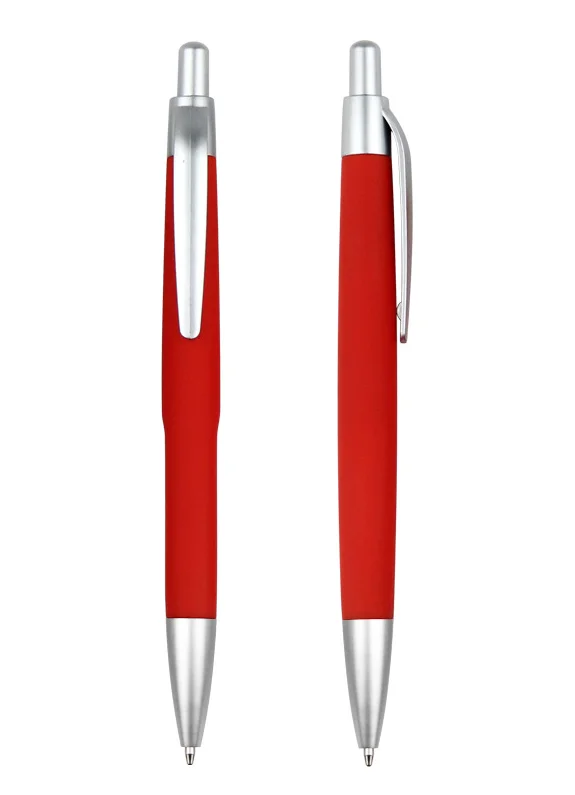 Custom Branded Plastic Rubber Coated Click Hotel Pen