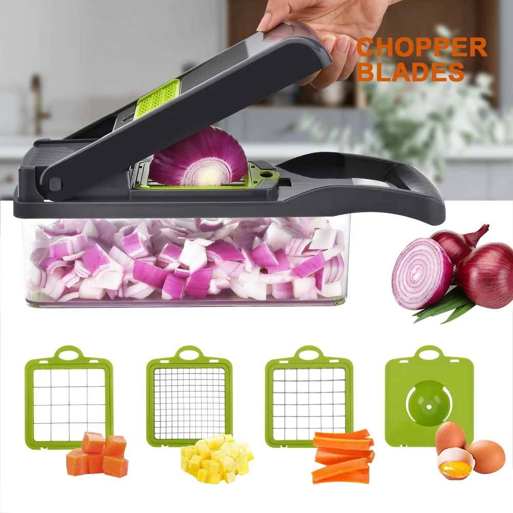 Multifunctional Vegetable Chopper - 12/14/16 in 1 Manual Tool