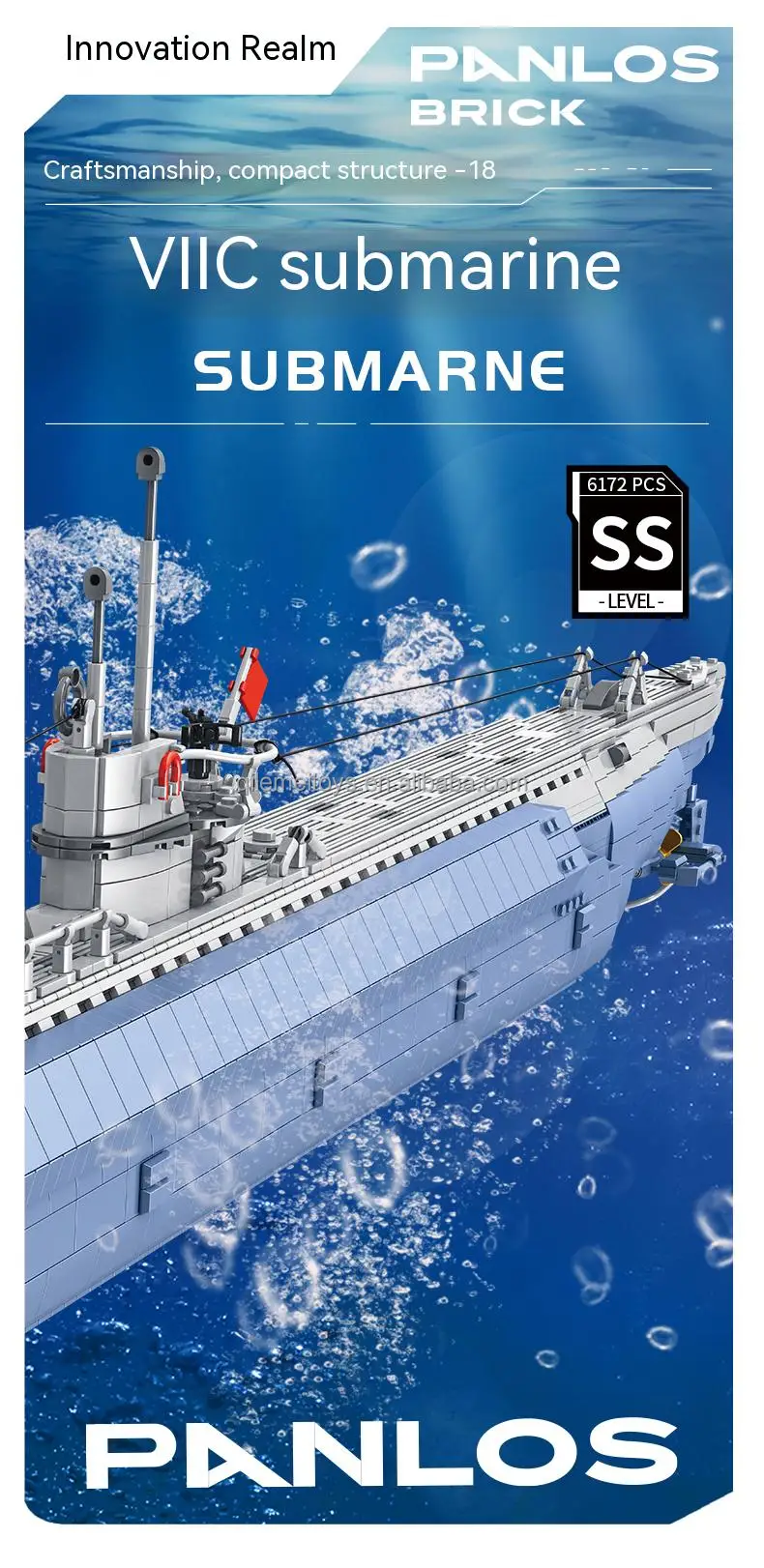 Panlos 628008 Ww2 German Karl Heavy Railway Gun Weapons Building Blocks ...