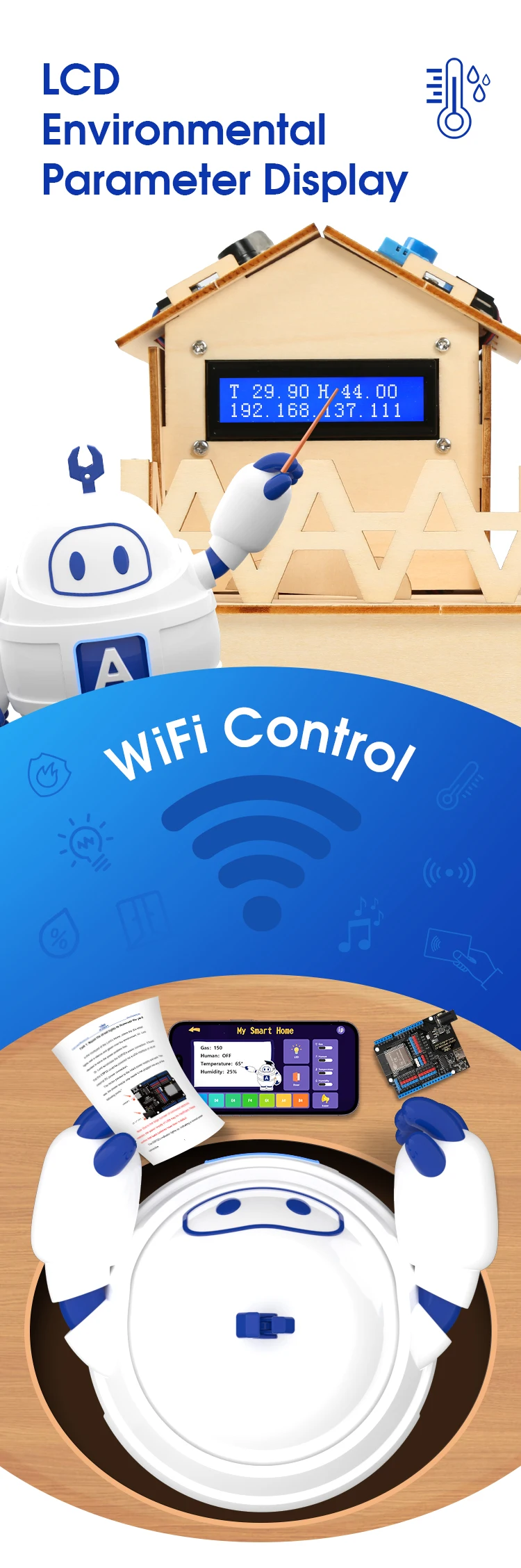 Acebott Esp32 Iot Smart Starter Kit For Arduino Scratch - Buy Smart Home Kit Esp32 Iot Control ...