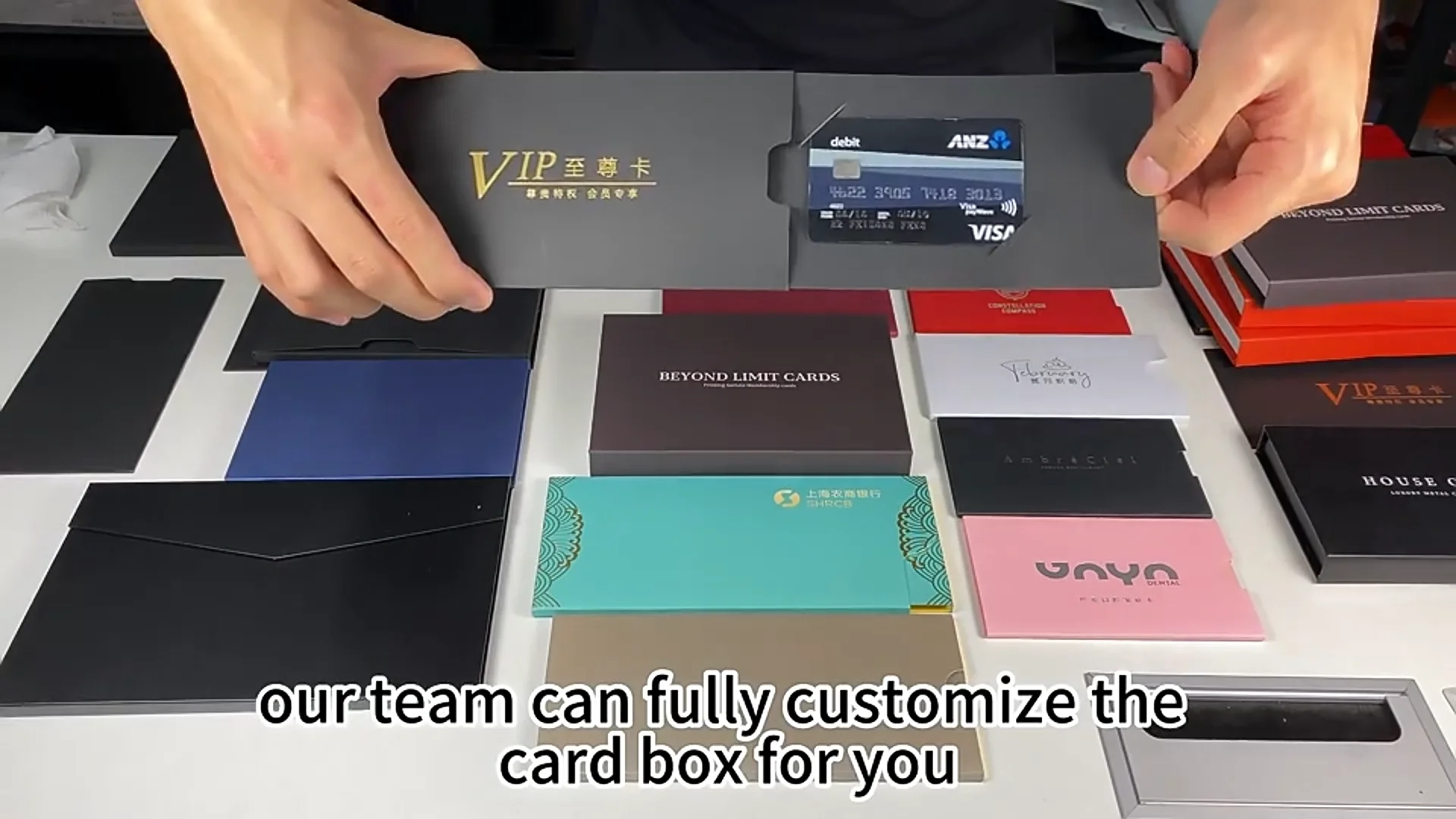 Custom Logo Luxury Gift Vip Credit Card Packaging Box Magnetic Black Business White Wedding ...