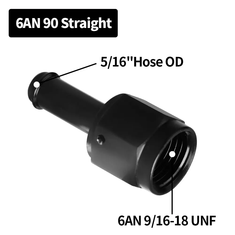 High Quality Universal AN6 Straight 6AN Female to 5/16" 3/8" Swivel ...