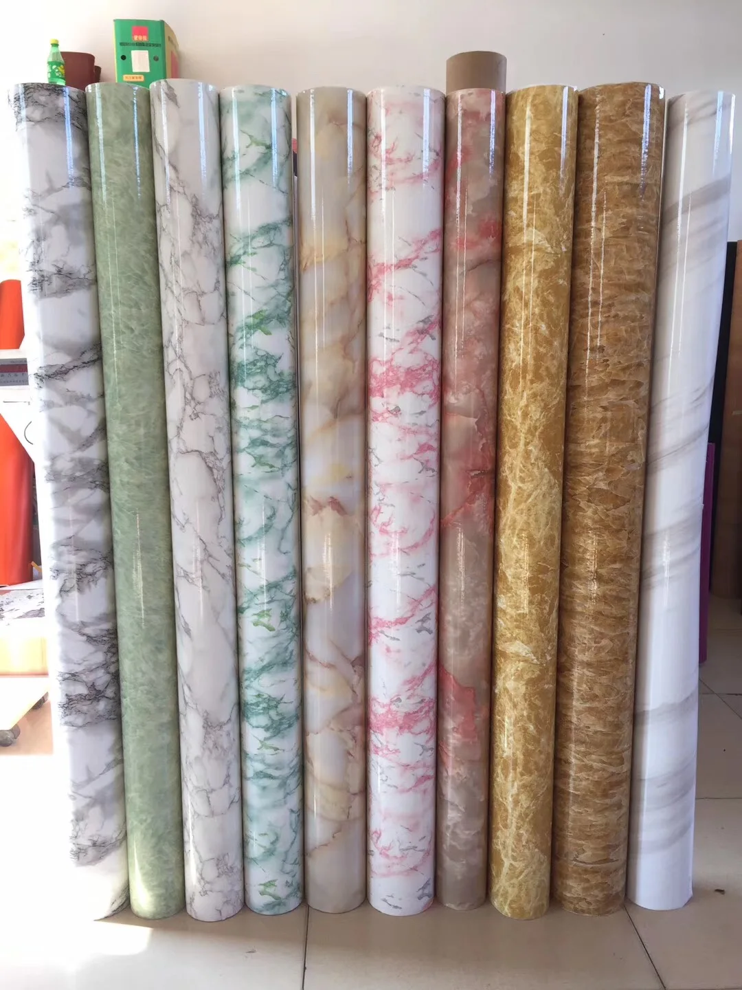 Udk Granite Marble Look Pvc Wallpaper Rolls For Furniture Facades ...