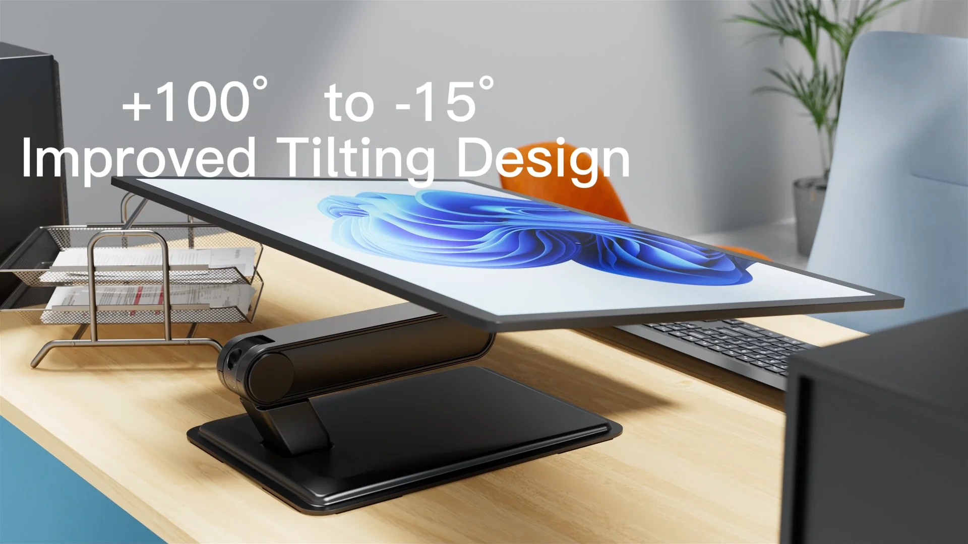 Adjustable Touch Screen Monitor Desk Stand Single Spring-assisted ...