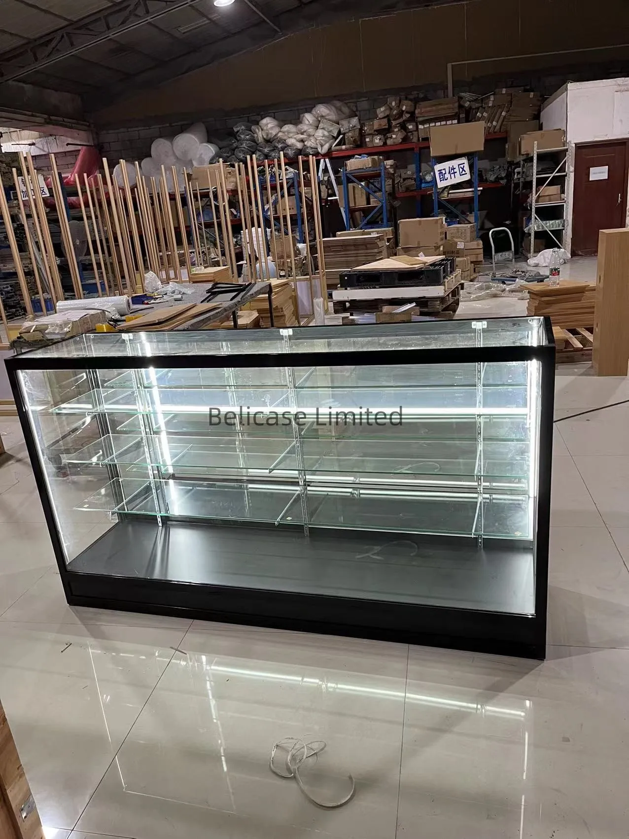 6ft Retail Store Display Showcase Full Vision Glass Cabinets With Led ...
