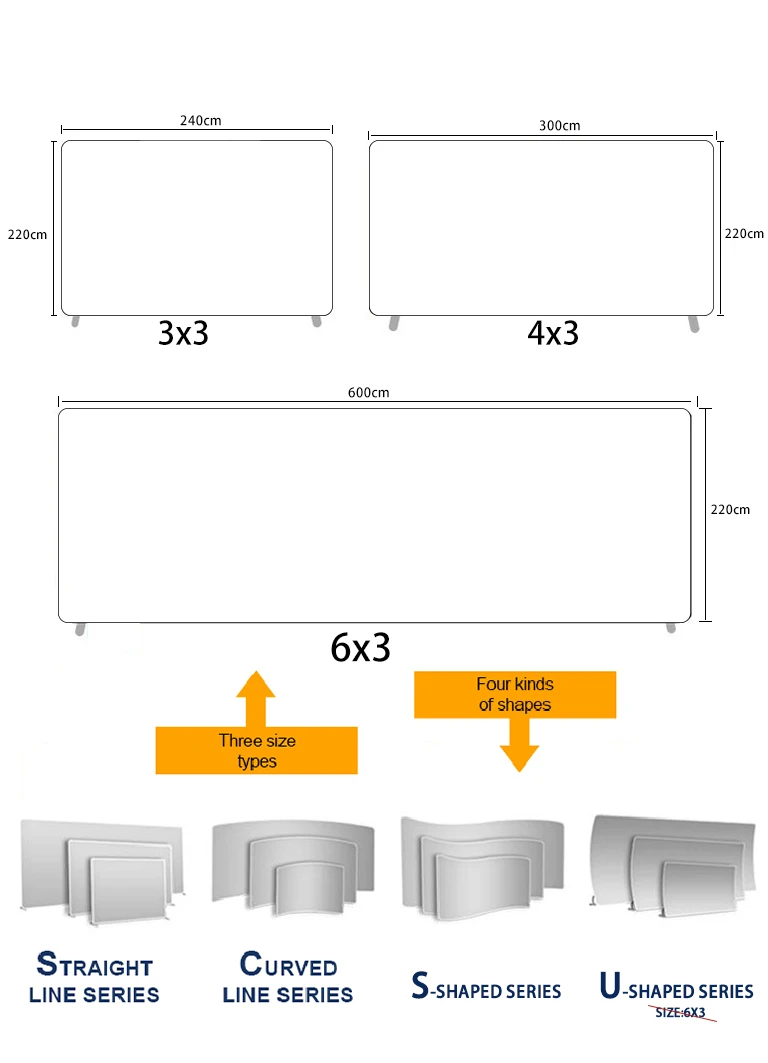 Collapsible Photo Booth Backdrop Tension Fabric Backdrop Stand Pillow ...