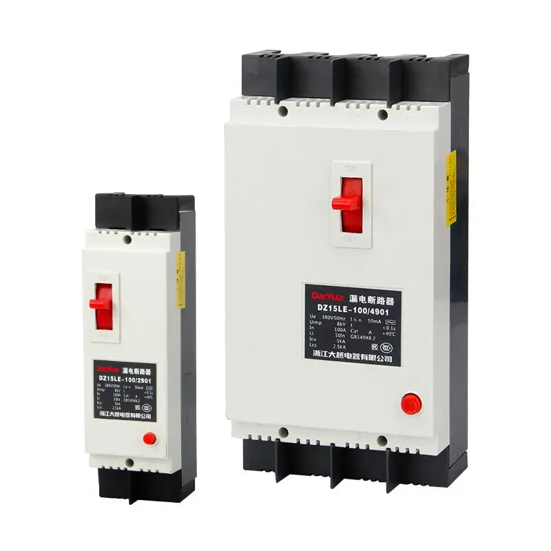 Top Fashion Mccb Dz15le-100/490 380v 100a 8kv 4 Poles With Transparent ...