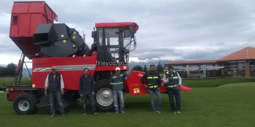 8 Row Small Header Space Maize Combine Harvester for Corn