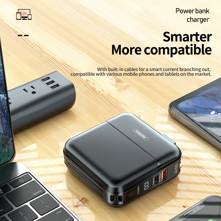 Remax Wall Power Banks Charger Rpp-20 15000mah Qc3.0 Pd18w Portable ...