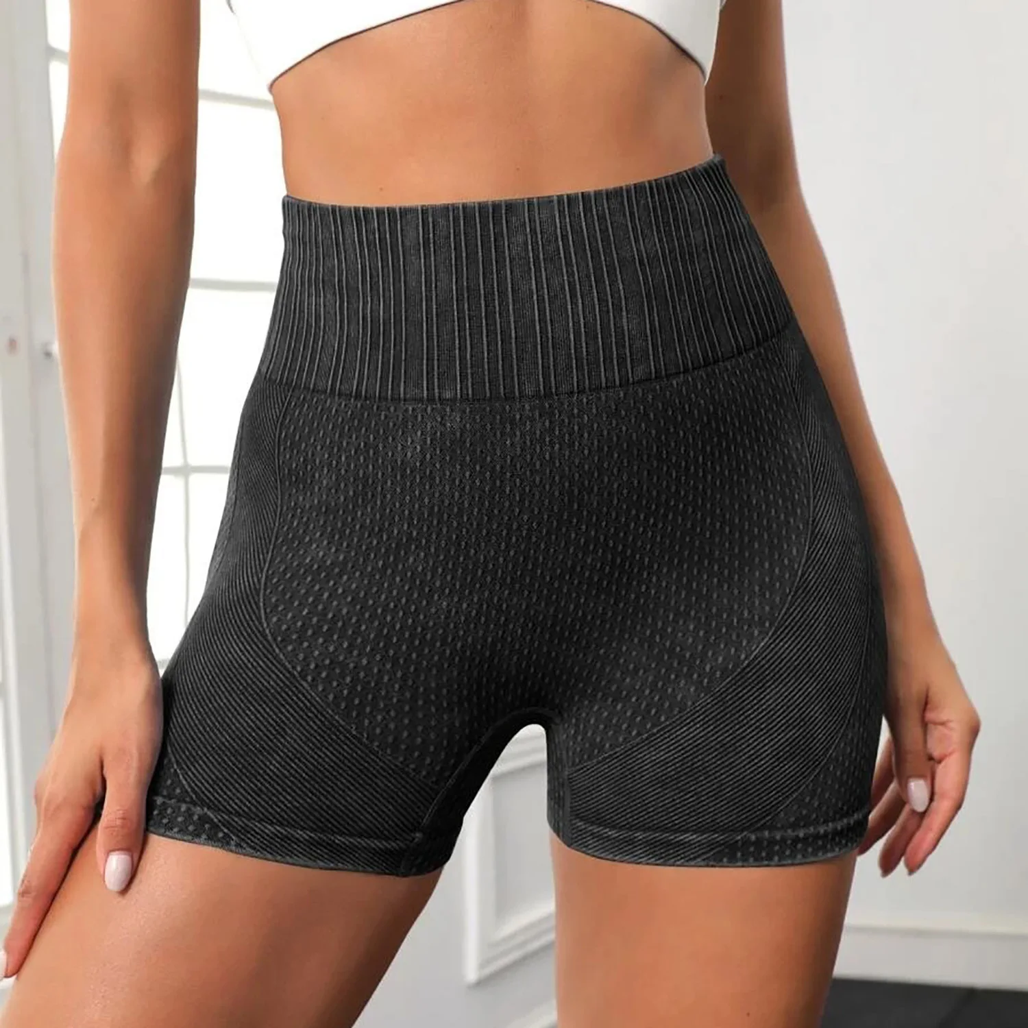 Gc Scrub Seamless Butt Lift Yoga Shorts New Arrival Sport Striped Women ...