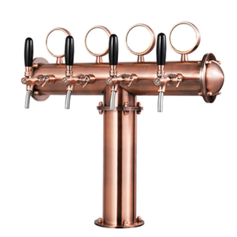 T Shape 4 Way Bronze Beer Tower With Bronze Tap - Buy T Type Beer ...
