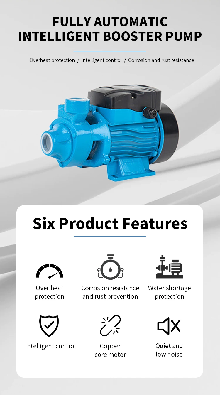 Small High Pressure Cleaning Booster Electric Farm Water Pump Household ...