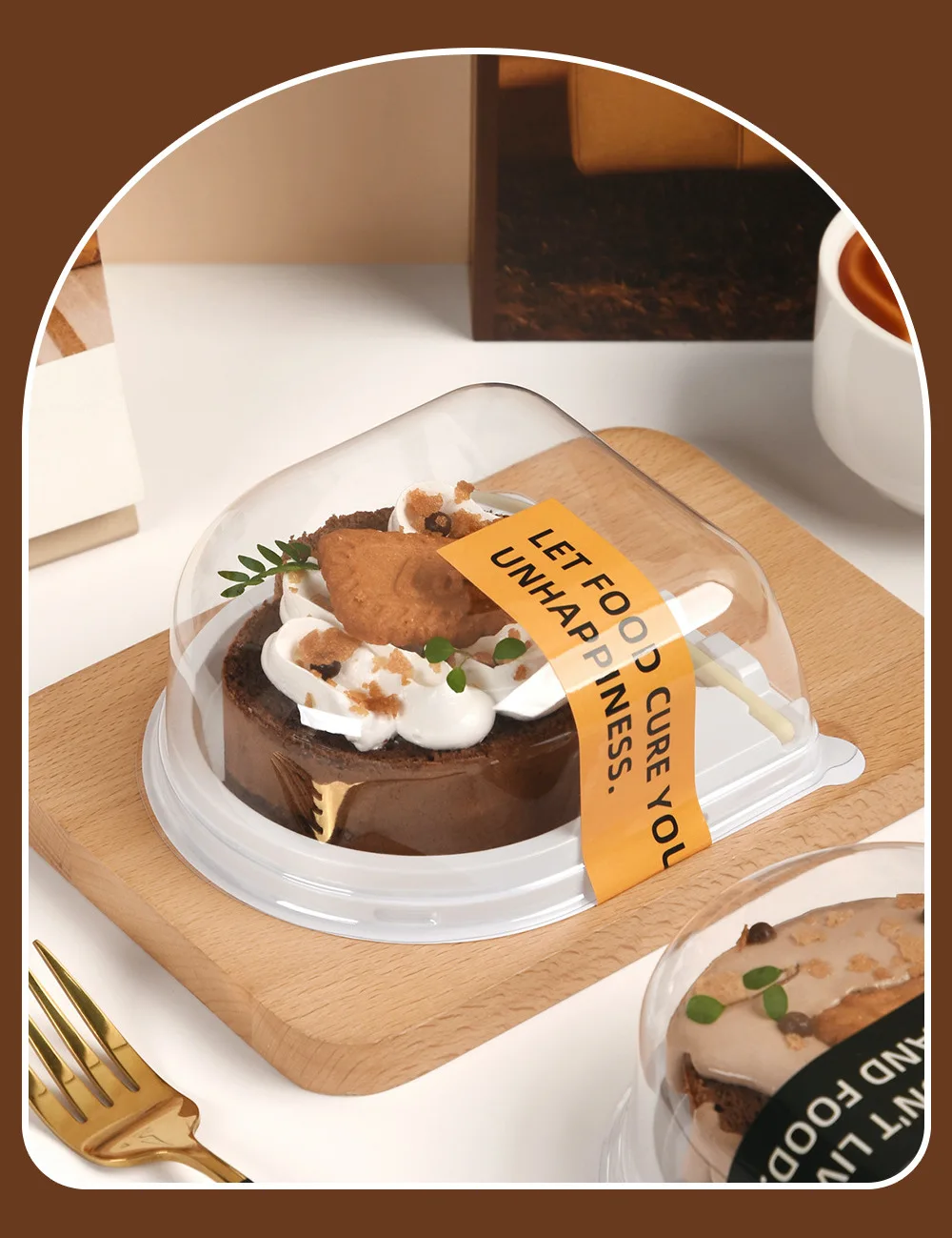 Wholesale Food Grade Bake Packaging Round Plastic Disposable Swiss Roll ...