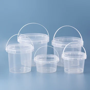 Food Grade Plastic Barrels Container Transparent White 1l 2l 5l Bucket ...