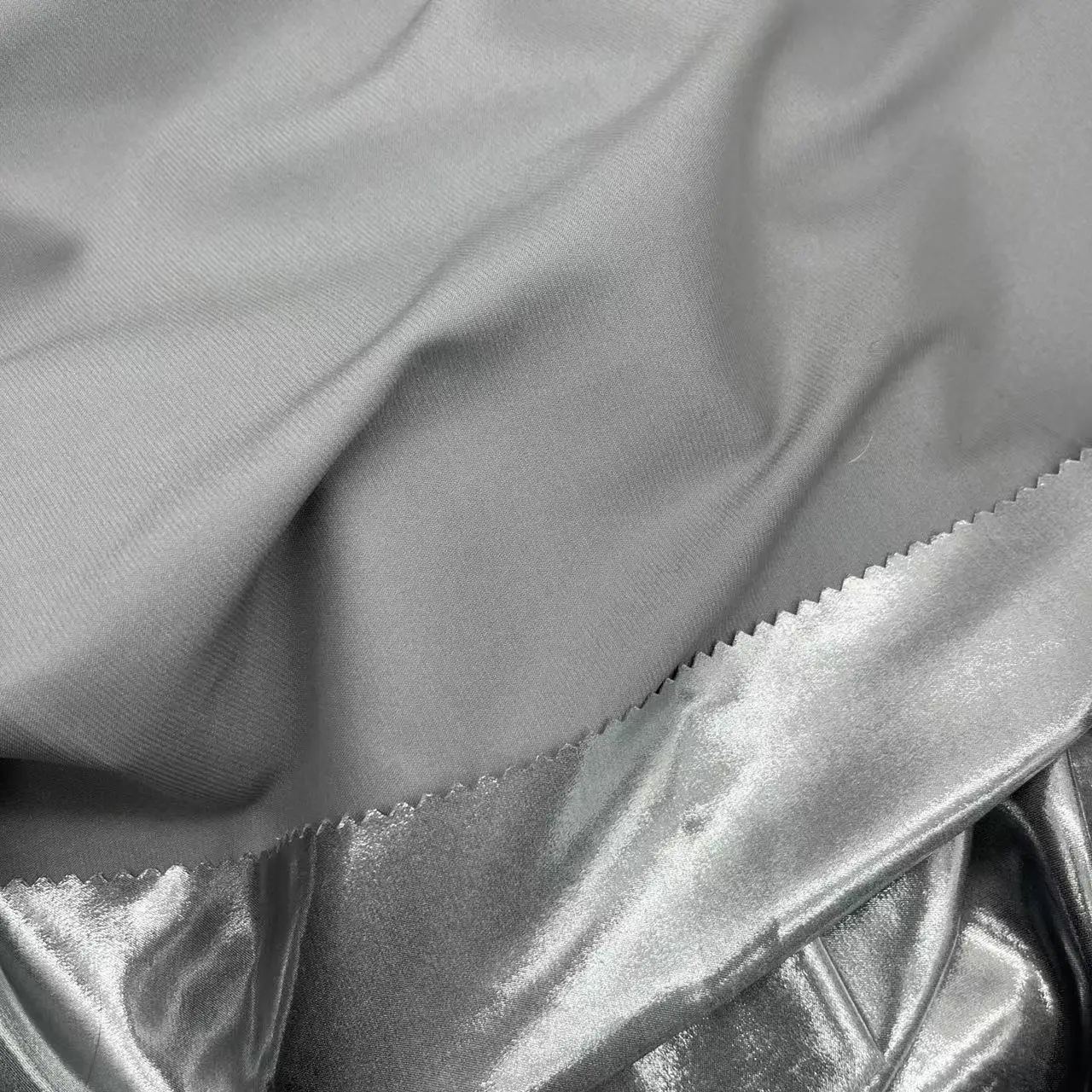 Fashion Spring Summer Shinny Silver Weft Stretch Polyester Fabric for ...