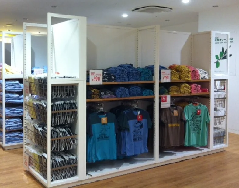 Custom Steel Gondolas Display System Metal Clothing Shop Display Rack ...