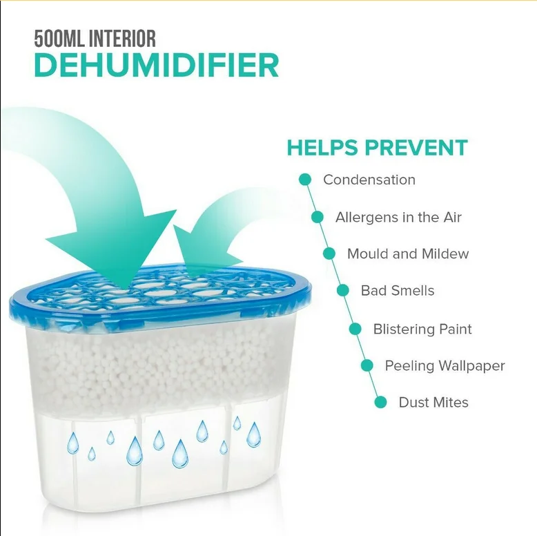 1000ml Dehumidifier Tub Wardrobe Desiccant Moisture Trap Box Household ...