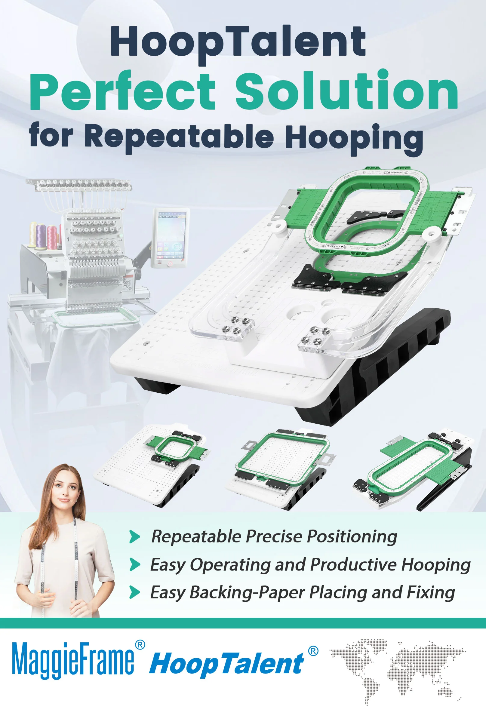 Mighty Hoops 8x13 Inch Magnetic Maggie Frames For Tajima Tfmx Tmar Tmbr ...