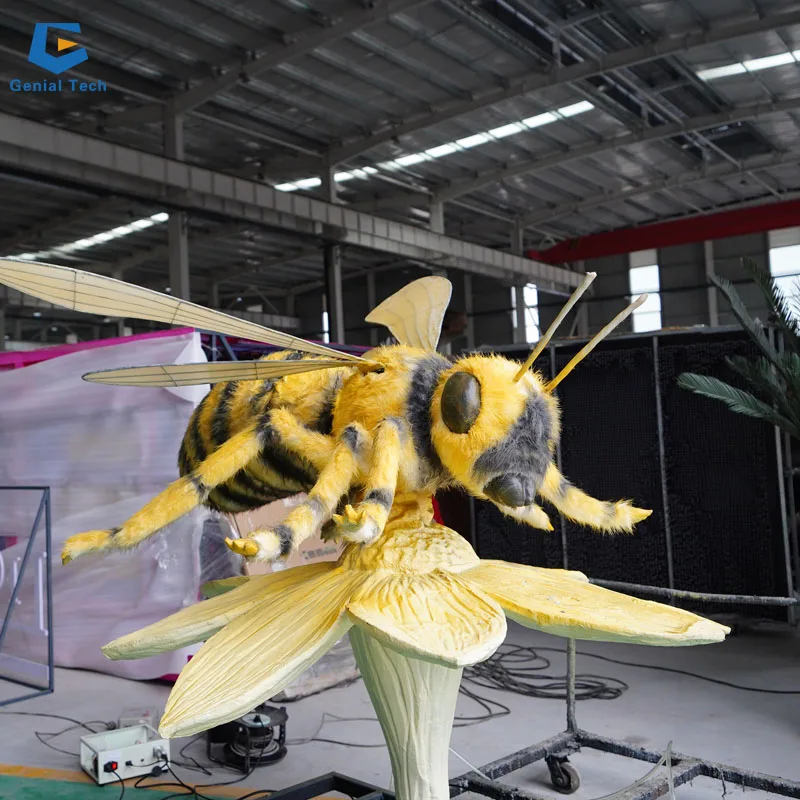 Ai01 Insect Park Customize Animatronic Bee With Flower For Garden ...