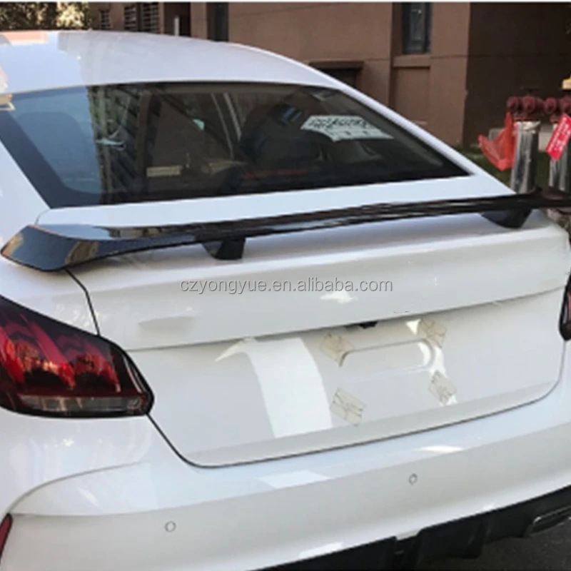 Carbon Fiber Looks Universal Rear Spoiler Shiny Black Universal Car ...