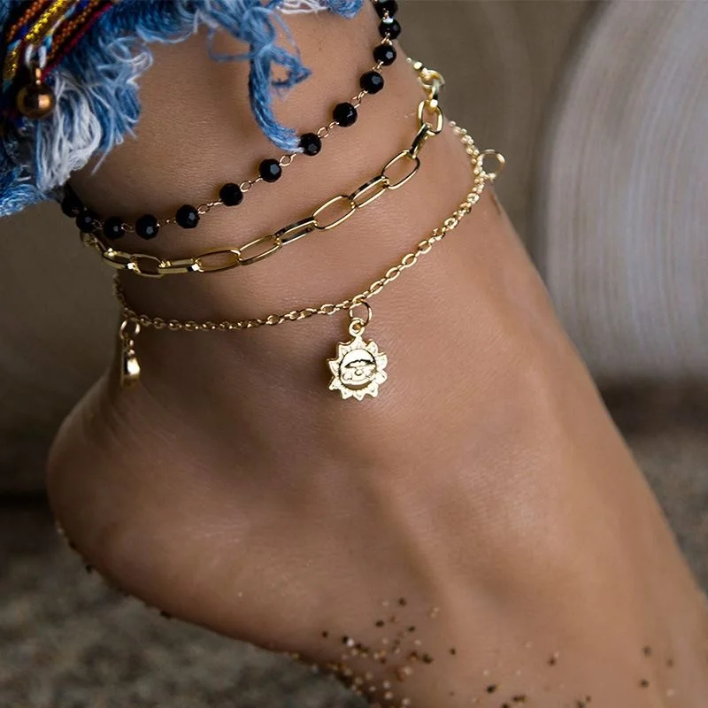 Crystal butterfly anklet store