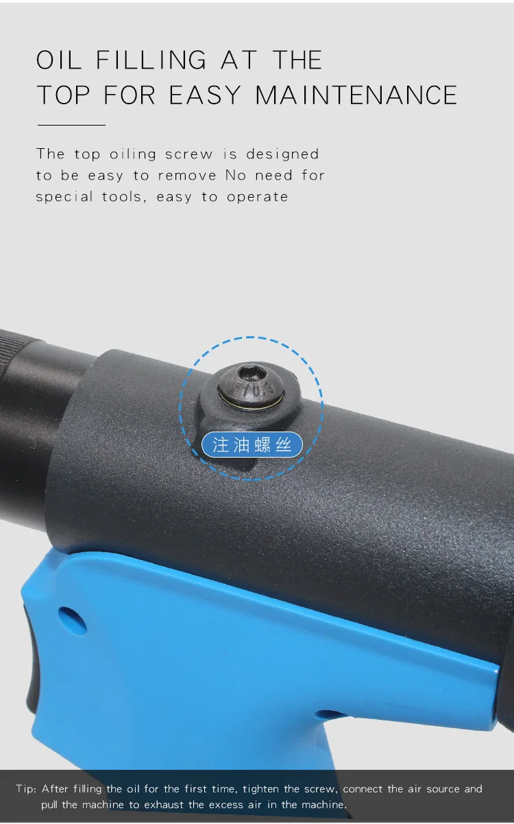New Extra-Long Pneumatic Rivet Gun 2.4-4.0mm Convenient Self Suction ...