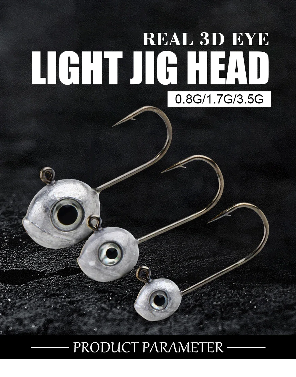 Spinpoler Mini Light Jig Heads - Perfect for Freshwater Fishing