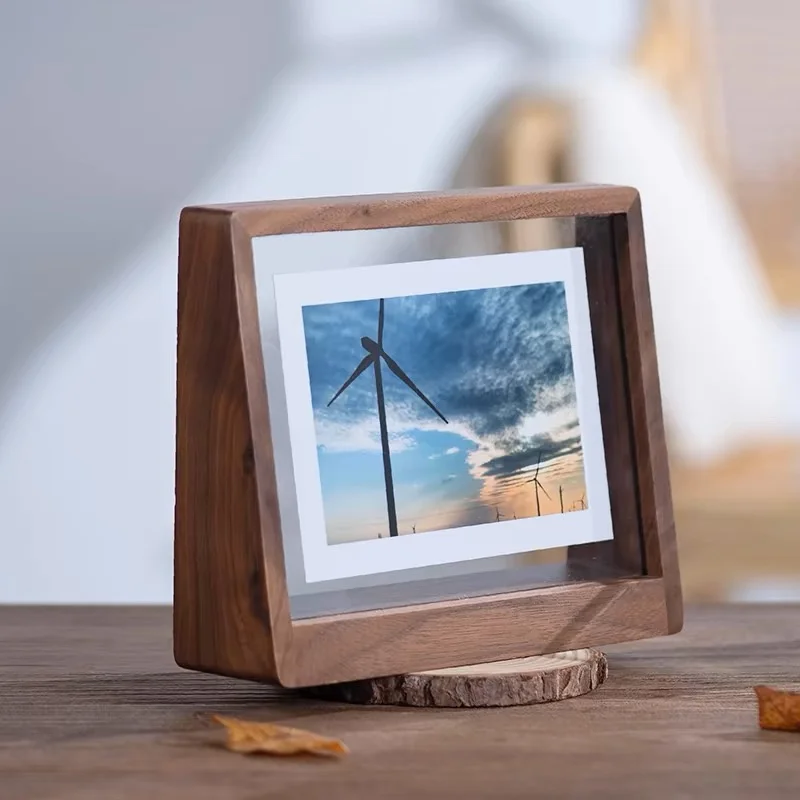 Factory Supply Wood Photo Frame Brown Oak Solid Walnut Wood Picture ...