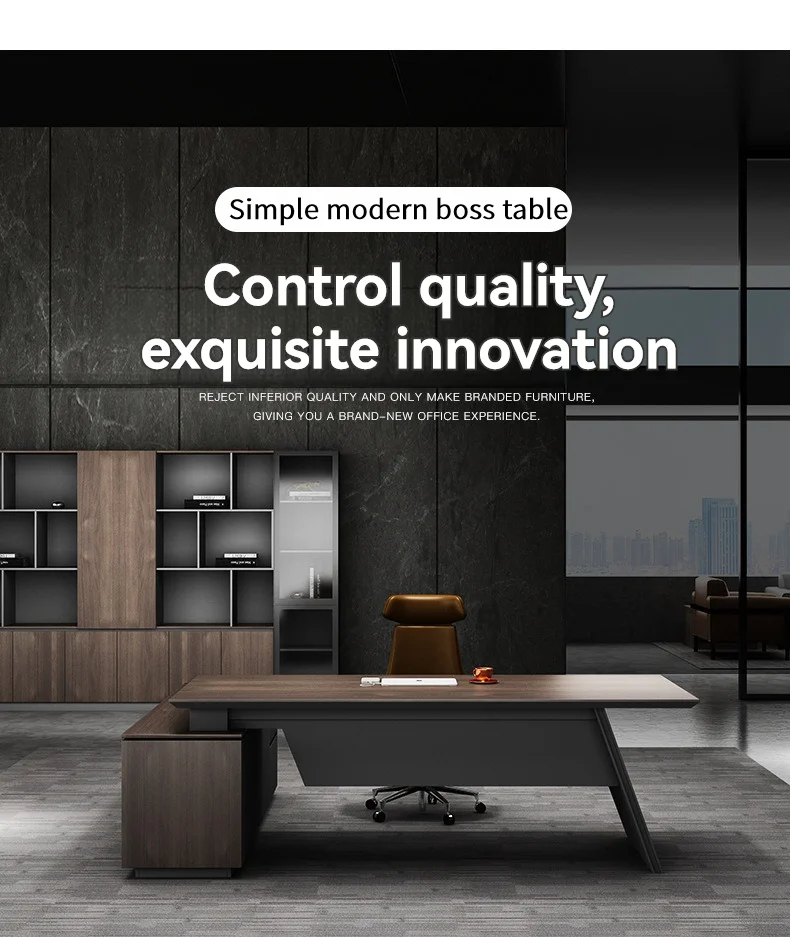 Modern Luxury Boss Desk High-end Office Furniture Wood Boss Table ...