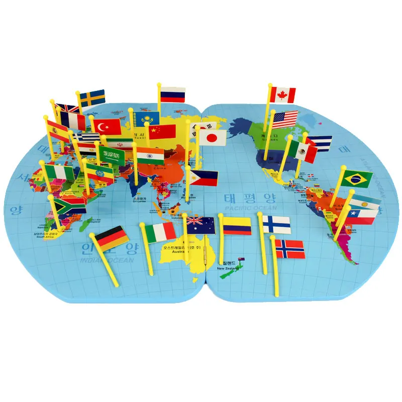Cartography Map Geographic Knowledge Learning Wooden World Map Learning ...
