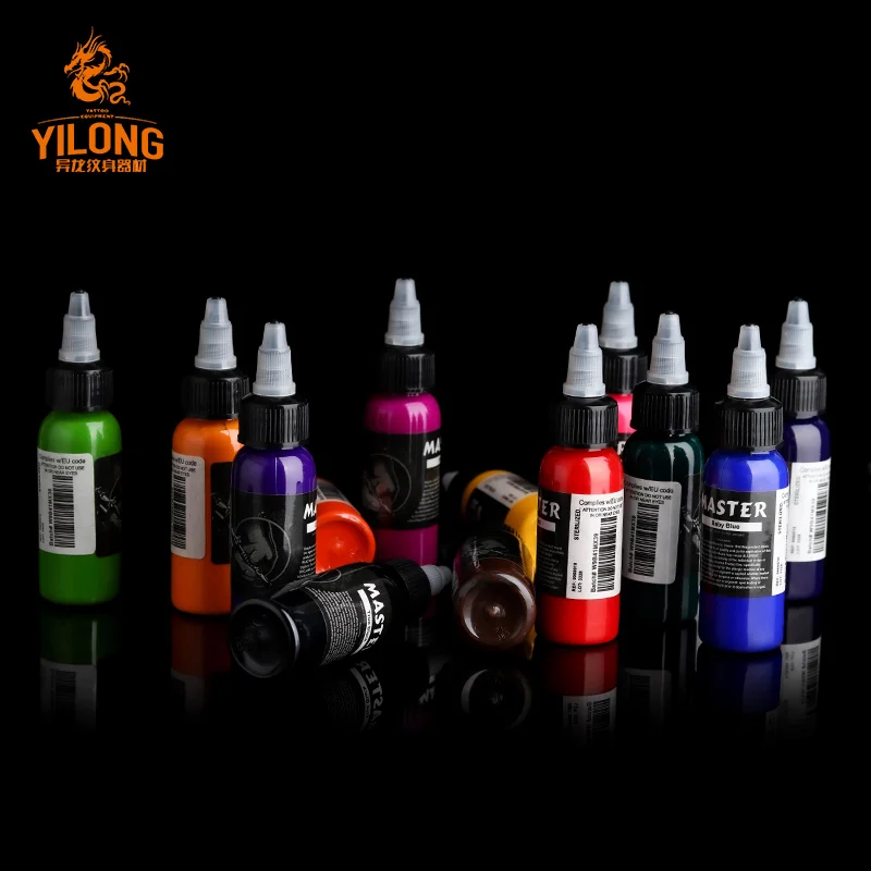 Yilong Hot Selling Quality Temporary Colorful Yilong Tattoo Ink Kit Set ...