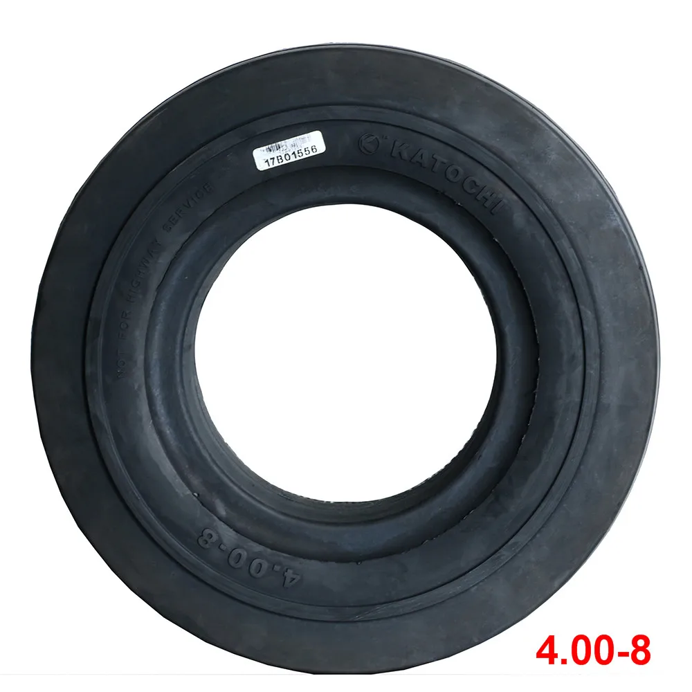 High Quality Solid Rubber Forklift Tire 4.00- 8 Solid Tyre With Rib ...