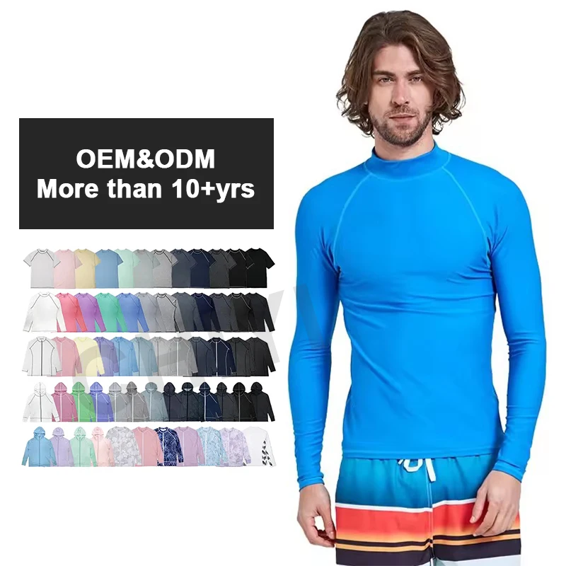 Men Long Sleeve Surf Swimming Sustainable Rash Guard - Buy Swimming ...