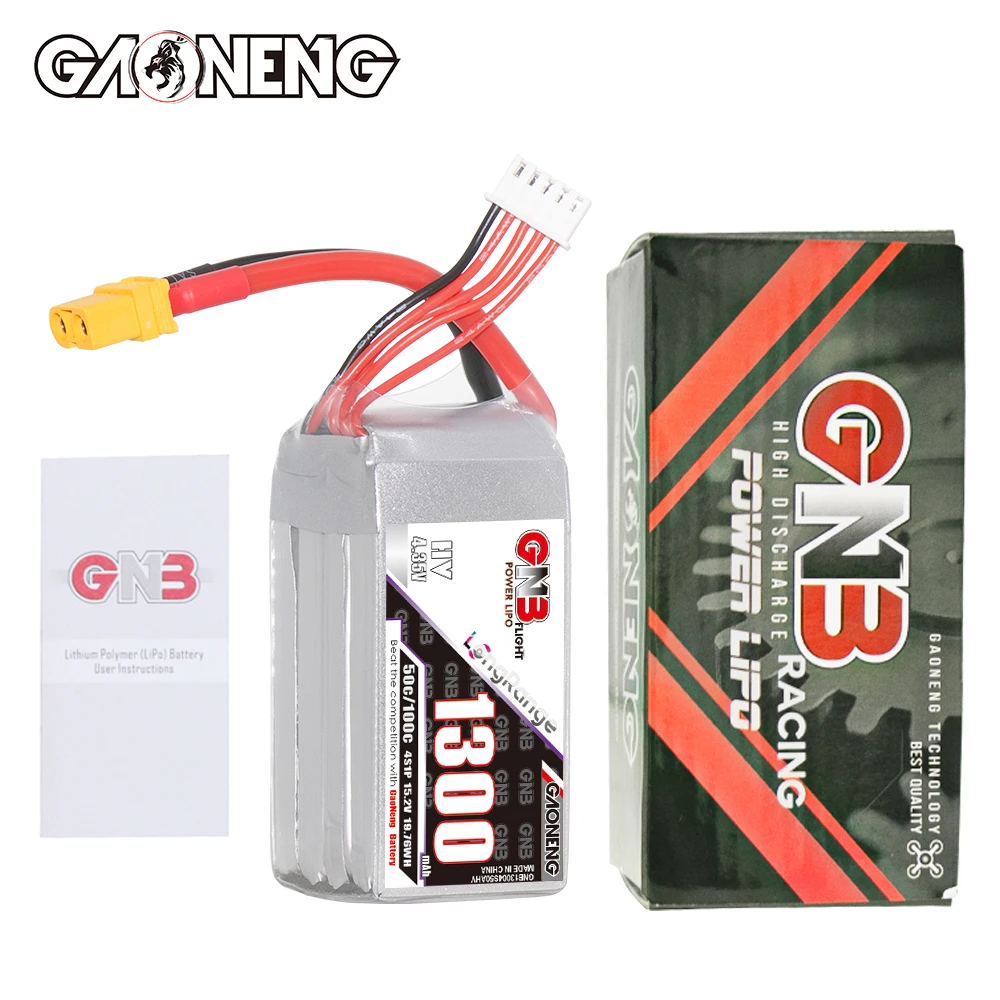 Gaoneng Gnb 1300mah 15.2v Hv 4s 50c 100c Hv Xt60 Lipo Battery Soft Pack ...