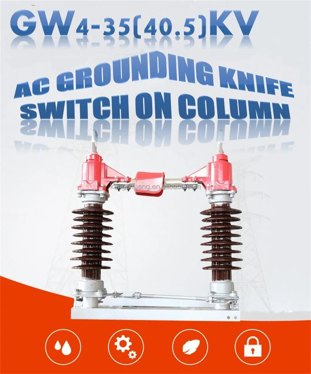 GW4-40.5 630A 12KV 35KV 72.5KV 126KV 145KV 2023 New Power Station Type High Voltage Isolation ...
